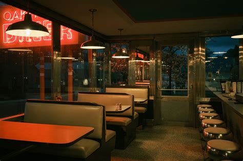 Interior Of Oakhurst Diner At Night Millerton New York Diner Aesthetic Diner Retro Diner