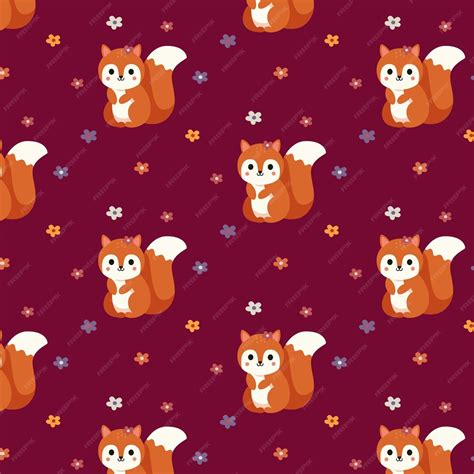 Premium Vector Cute Squirrel Pattern