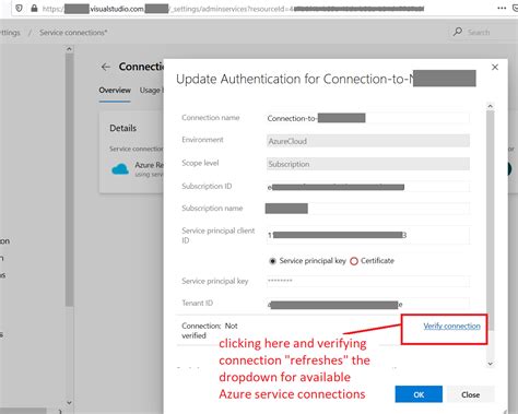 Available Azure Service Connections In Azure Pipelines Is Empty Even