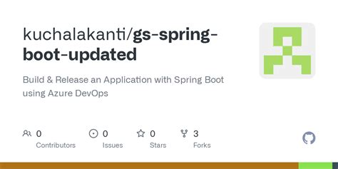 Github Kuchalakantigs Spring Boot Updated Build And Release An Application With Spring Boot