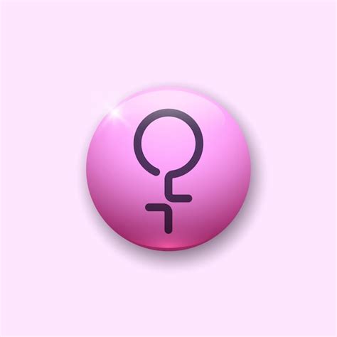 Premium Vector 3d Glossy Sphere Female Pink