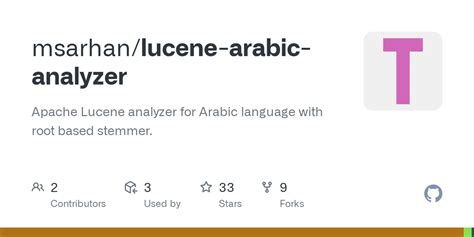 Github Msarhanlucene Arabic Analyzer Apache Lucene Analyzer For