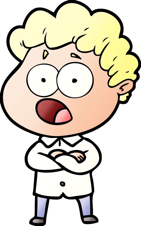 Cartoon Man Gasping In Surprise 46696952 Png