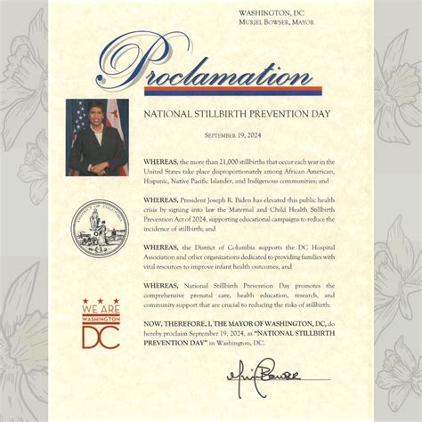 Today Is National Stillbirth Prevention Day And Aaliyah In Action Is So Thankful To Mayor Bowser