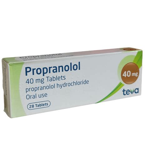 Teva Propranolol Propranolol Hydrochloride 40mg 28 Tablets Vastovers Retail Store For Drugs