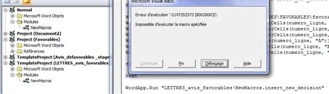 Vba Macro Word Depuis Excel Avec Référence Macros Et Vba Excel