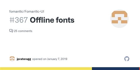 Offline Fonts · Issue 367 · Fomanticfomantic Ui · Github