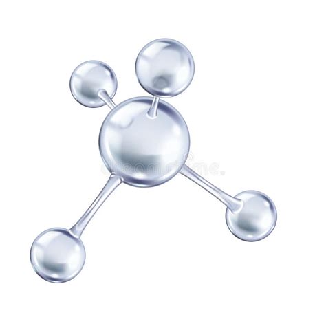 Rotating Silver Collagen Molecule Model Illustration Stock Vector