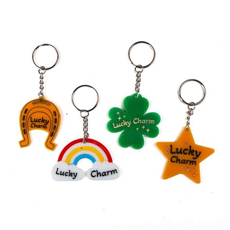 Lucky Charm Four Leaf Clover Keychain Glowforge Shop
