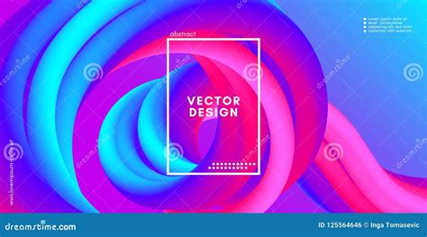 Abstract 3d Background Colorful Wave Fluid Shape Stock Vector Illustration Of Cover Brend