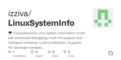 Github Izzivalinuxsysteminfo 🖥️ Comprehensive Linux System