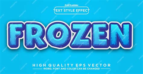 Premium Vector Editable Text Effect Frozen Style Concept