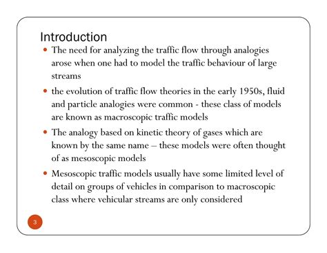 Traffic Flow Modelling Analogy Approachespdf