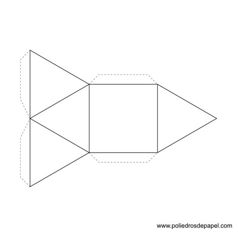 Piramide Triangular Cuerpos Geometricos Para Armar
