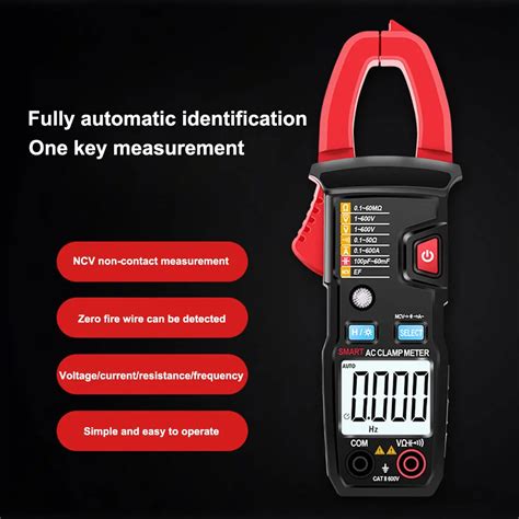 Digital Multimeter Capacitance Ohm Diode Tester 1999 Counts Clamp Meter 400a Ac Current Ac Dc