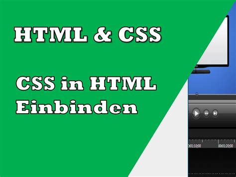 Css In Html Einbinden Tutorial Youtube