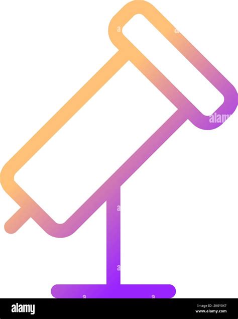 Telescope Pixel Perfect Gradient Linear Ui Icon Stock Vector Image