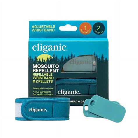 Cliganic Mosquito Repellent Refillable Wristbands 1pkand2refills