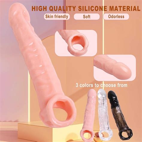 Cock Girth Enlarger Enhancer Penis Extension Extender Sheath Sleeve