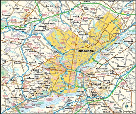 Printable Map Of Philadelphia Pa