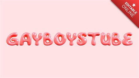 Gayboystube Red Bubble Font Text Effect Generator