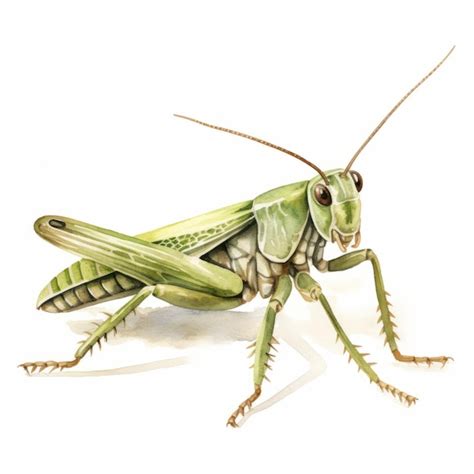 Premium Ai Image Hyperrealistic Illustration Of A Green Grasshopper