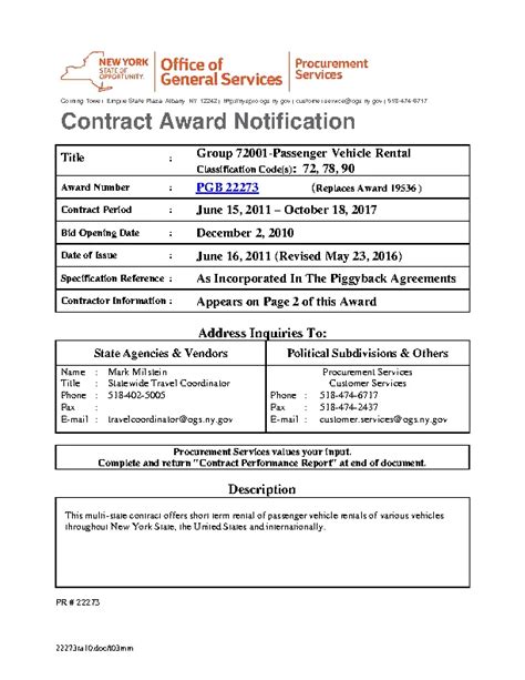 Contract Appreciation Award Notification Template Pdfsimpli