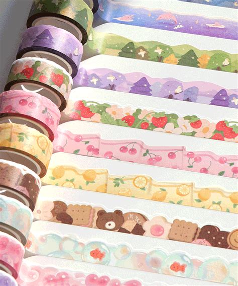 3개 아이코닉 슈가 다이컷 마스킹 테이프 3개 세트 다이어리 마테 다꾸 스티커 폴꾸 에이블리