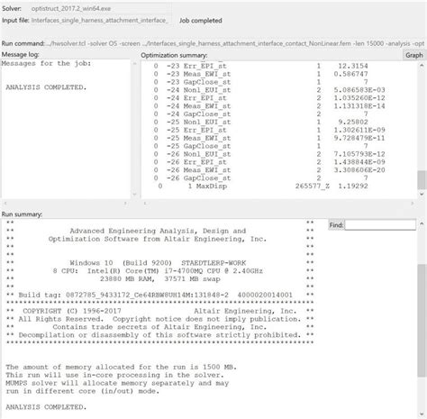 Non Linear Analysis With Contacts Solution Issues And Advices Altair Community