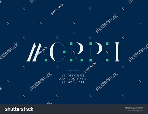 Vector Stylized Morph Alphabet Font Stock Vector Royalty Free