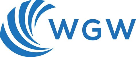 Wgw Letter Logo Design On White Background Wgw Creative Circle Letter