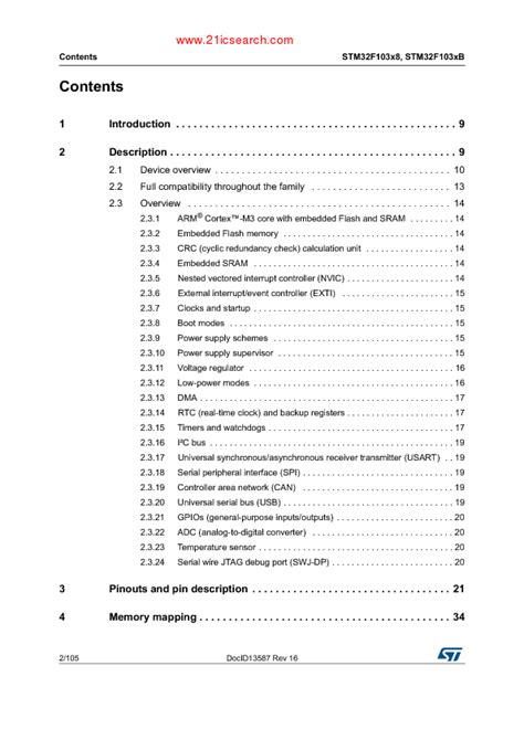Stm32f103c8t6 Datasheet 在线预览厂商 Stm32f103c8t6 数据手册，datasheet Pdf下载
