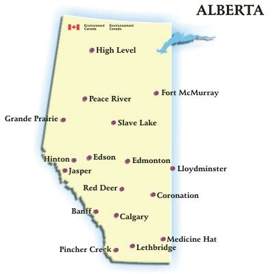 Alberta Map How To Use Environment Canada For Your Weather Forecasts