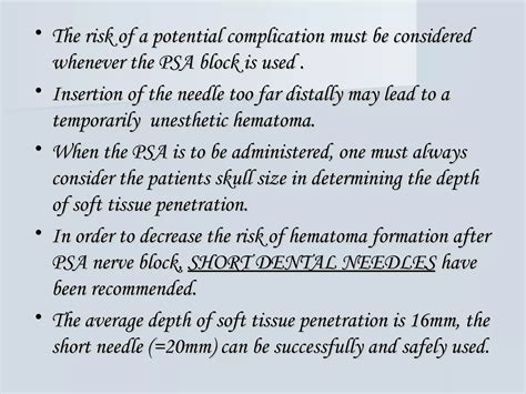 Posterior Superior Alveolar Psa Nerve Block Ppt