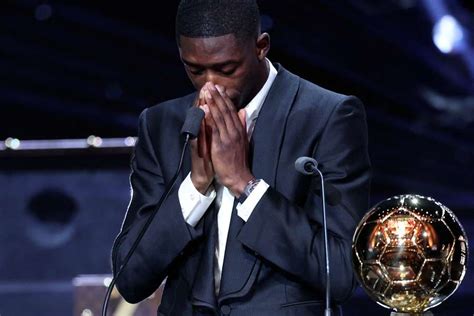 Tearful Ousmane Dembele Dedicates Ballon Dor Crown To Psg And His