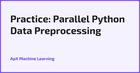 Practice Parallel Python Data Preprocessing