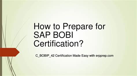 PPT SAP BOBIP Certification Questions Answers And Preparation Tips Pdf PowerPoint