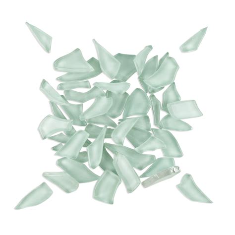 Mint Green Crackled Extra Large 250g Mosaic Glass Tile Mandala Art