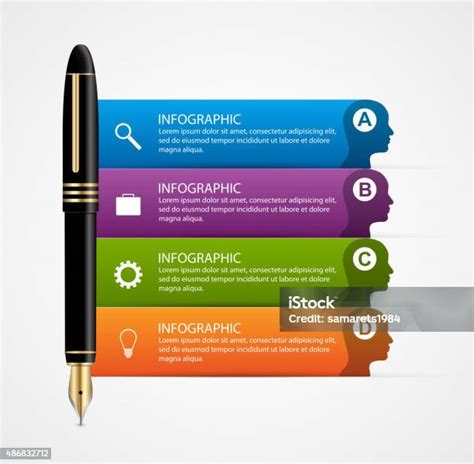 비즈니스 인포그래픽 디자인식 형판 채색기법 잉크펜 2015년에 대한 스톡 벡터 아트 및 기타 이미지 2015년 3차원 형태 개념 Istock