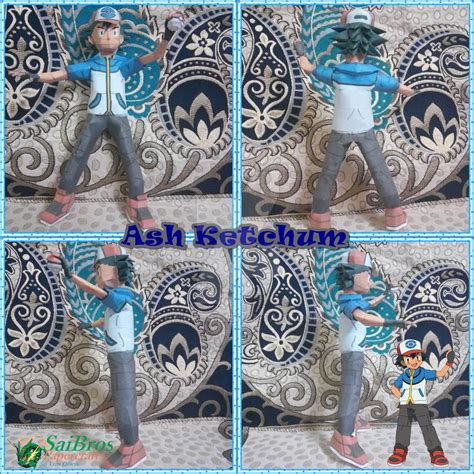 Pokemon Papercraft~ash Ketchum~ By Saibros On Deviantart