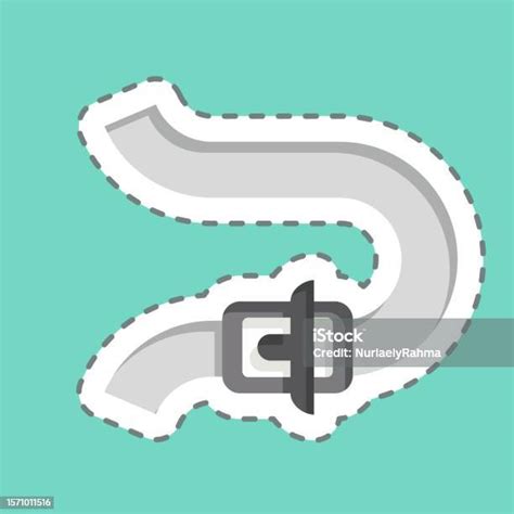 스티커 라인 컷 벤드 레이싱 심볼과 관련이 있습니다 심플한 디자인 편집 가능 간단한 그림 가솔린에 대한 스톡 벡터 아트 및 기타