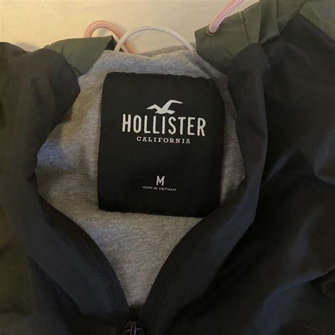 Hollister Half Zip Light Rain Jacket Zipper On Front Depop
