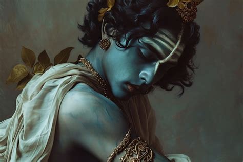 Free Photo 3d Representation Of Hindu Deity Krishna
