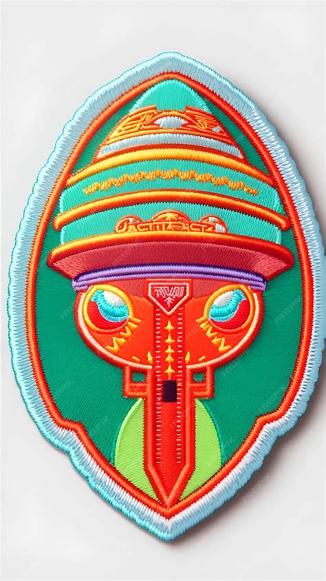 Premium Ai Image Embroided Patch Embroidery Majestic Centered