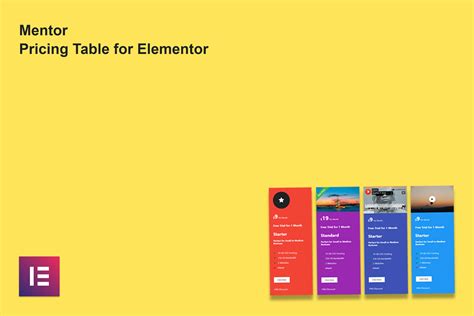 Mentor Pricing Table For Elementor 100