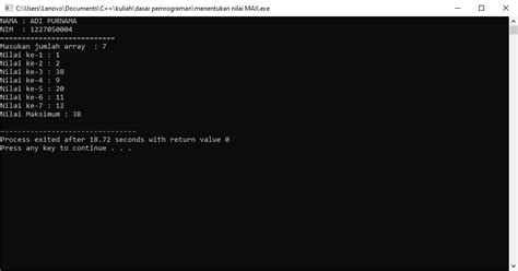 Menentukan Nilai Max Pada Array Adipurnamaa Medium