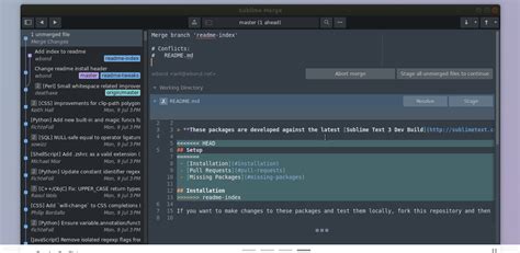 Sublime Merge Pitchwall