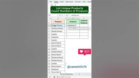 Countif Functions Together To Count Unique Values Asmr Excel Excelformula Tricks