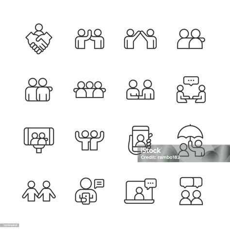 우정 라인 아이콘 편집 가능한 스트로크 픽셀 완벽한 모바일 및 웹용 친구 파티 악수 본딩 정신 건강 하이 파이브 비디오 콜 커플 관계 사랑 주먹 범프 축하 러프 사회와 같은