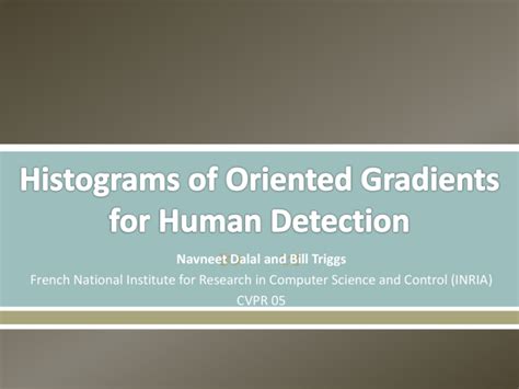 Histograms Of Oriented Gradients For Human Detection